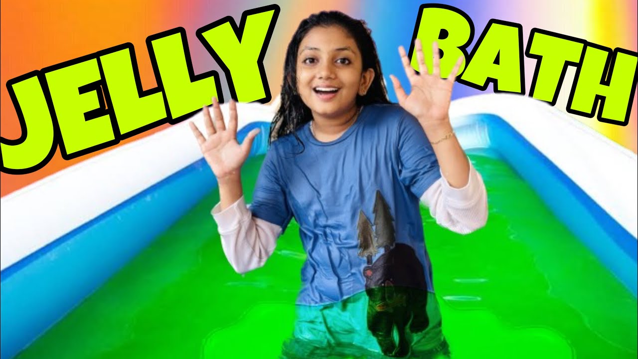 Jelly pool | ജെല്ലിയിൽ കുളിച്ചു #minshasworld - YouTube