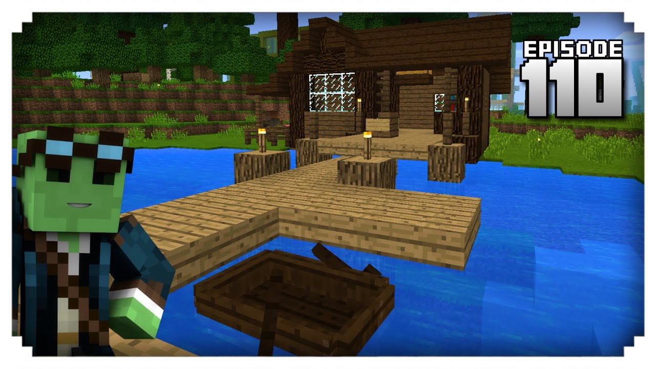 Let's Play Minecraft PE - Ep.110 : Fisherman's Hut - YouTube