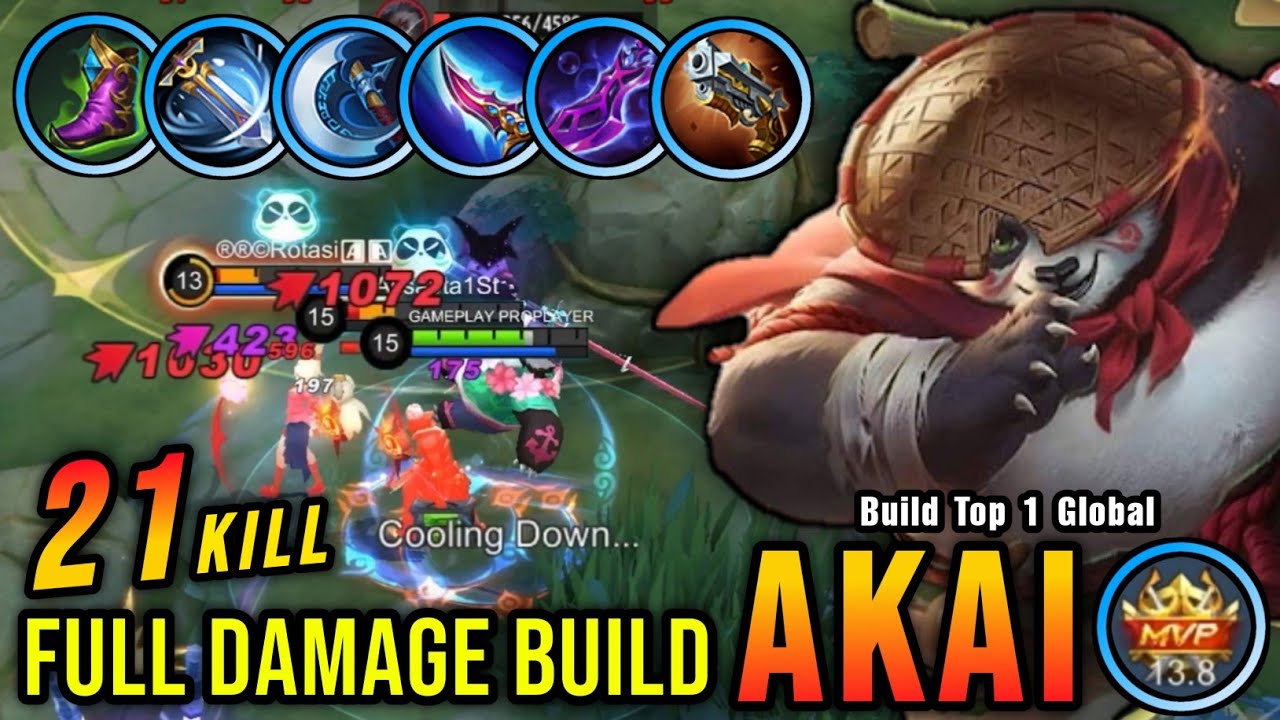 21 Kills!! Akai Full Damage Build is Broken!! - Build Top 1 Global Akai ...