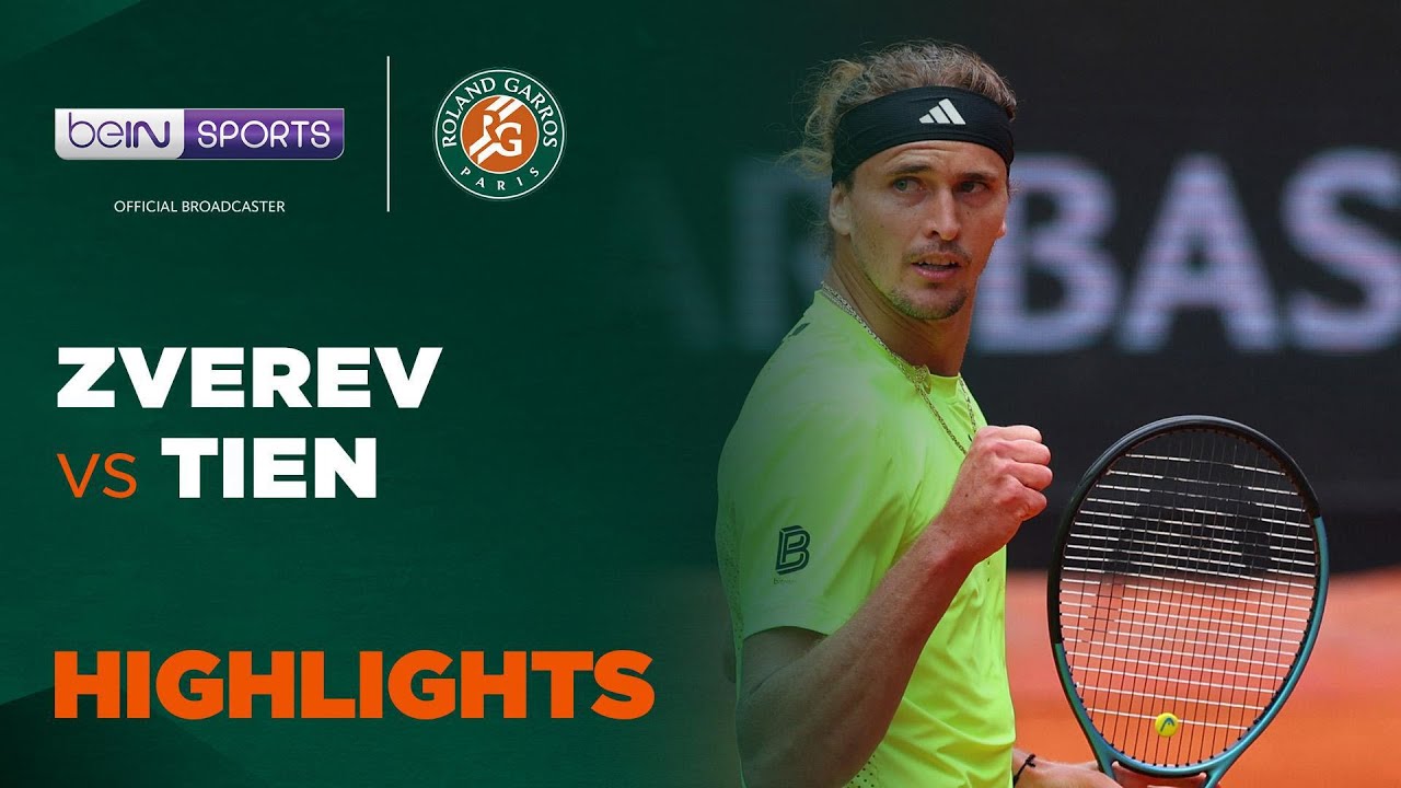 Alexander Zverev vs Learner Tien | 2025 Roland Garros Highlights - YouTube