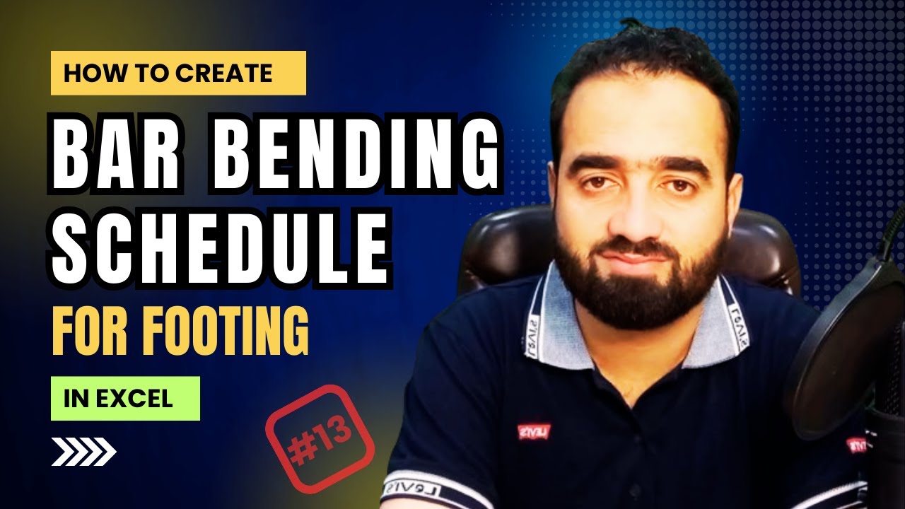 How to Create Bar Bending Schedule of Footing | BBS Of Footing In Excel ...