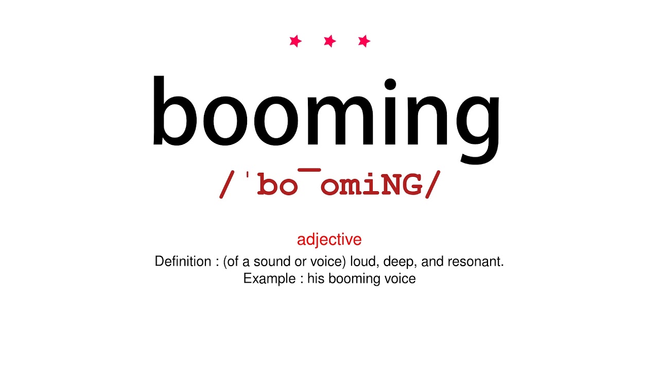 How to pronounce booming - Vocab Today - YouTube