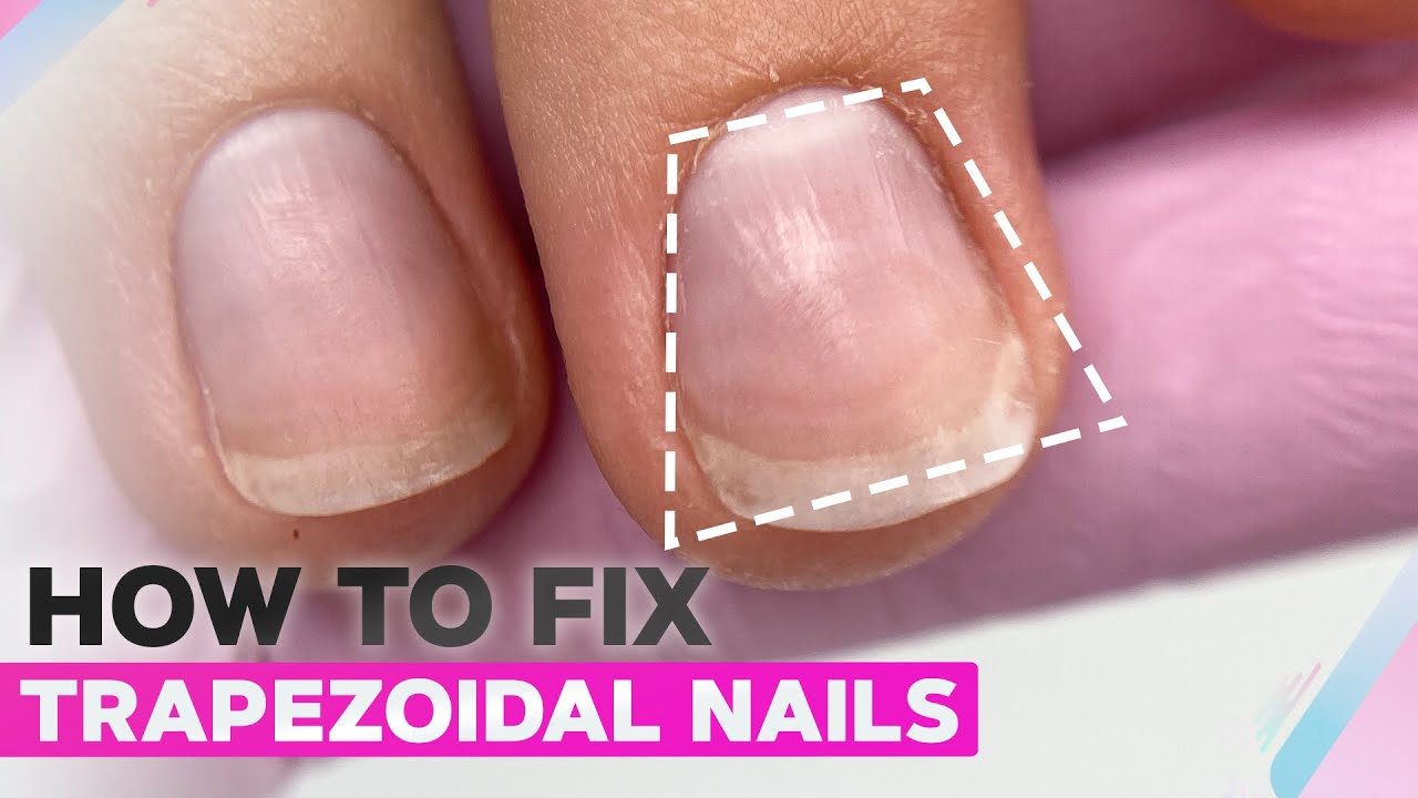 How to Fix Trapezoidal Nails | Gel Nail Extensions - YouTube