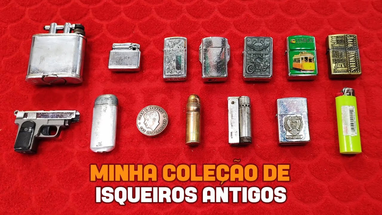 MINHA COLEÇÃO DE ISQUEIROS ANTIGOS - YouTube