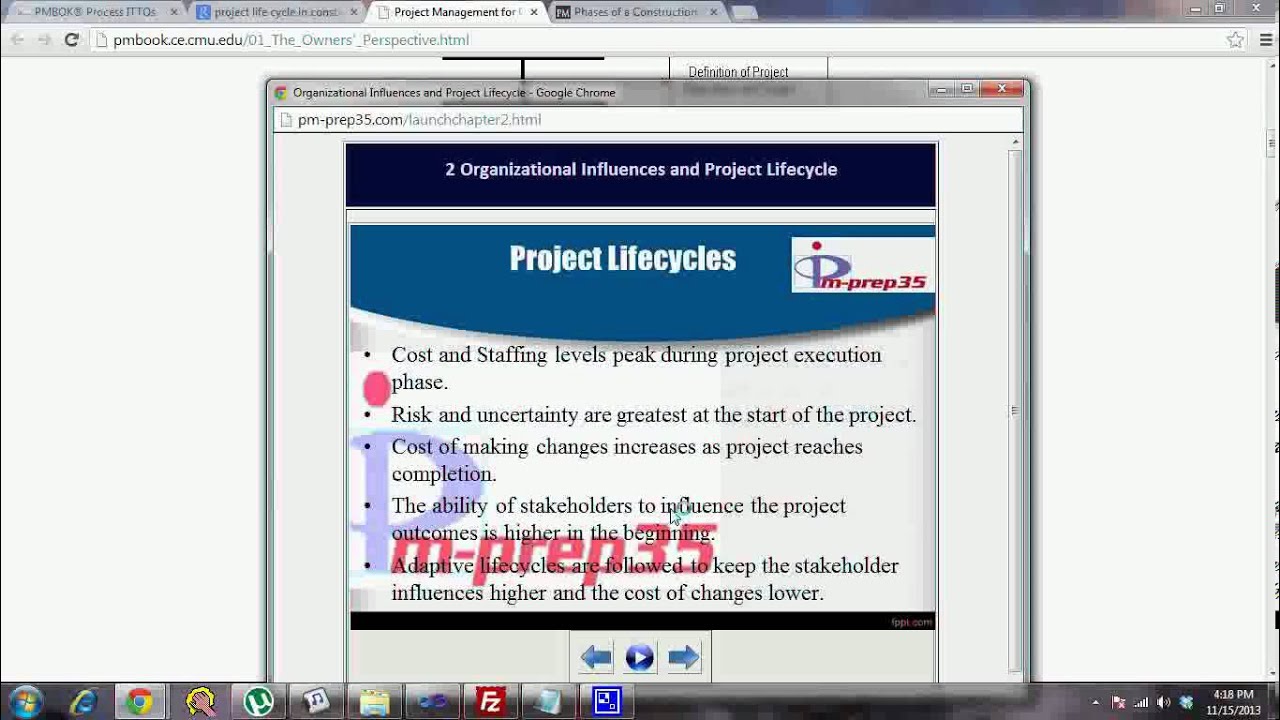 pm-prep35.com - Organizational Influences and Project Lifecycle - Part 1 (5 of 6) - YouTube