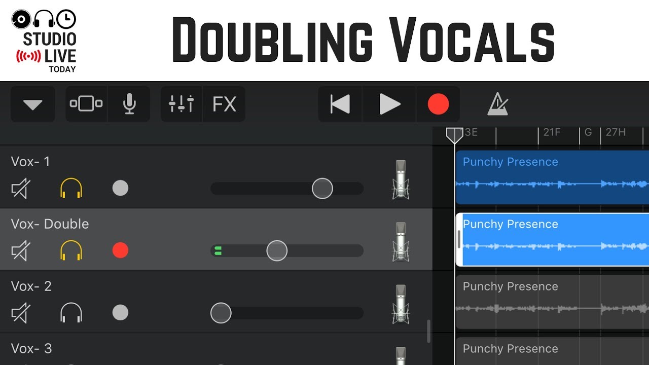 How to create a vocal double in GarageBand iOS (iPhone/iPad) - YouTube