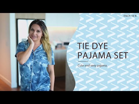 Pretty & Comfortable Tie-dye Pajamas | Ekouaer ft. Alicia Waldner