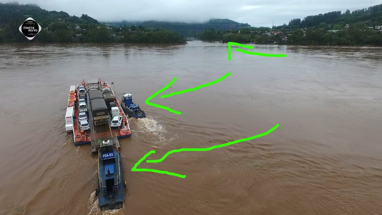 BALSA NO MEIO DAS CORRENTEZAS DO RIO URUGUAI - YouTube