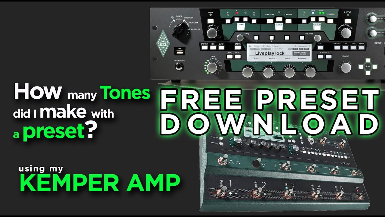 Free Kemper Amp rig 2022 | Guitar tone building | How many tones did I ...
