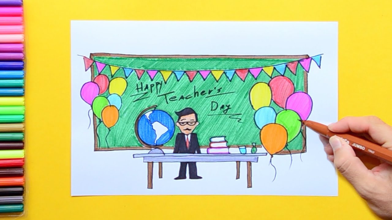 How to draw National Teacher's Day (Teacher Appreciation Week) - YouTube