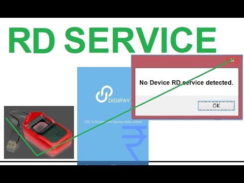 No Device RD Service detected. problem solution - YouTube