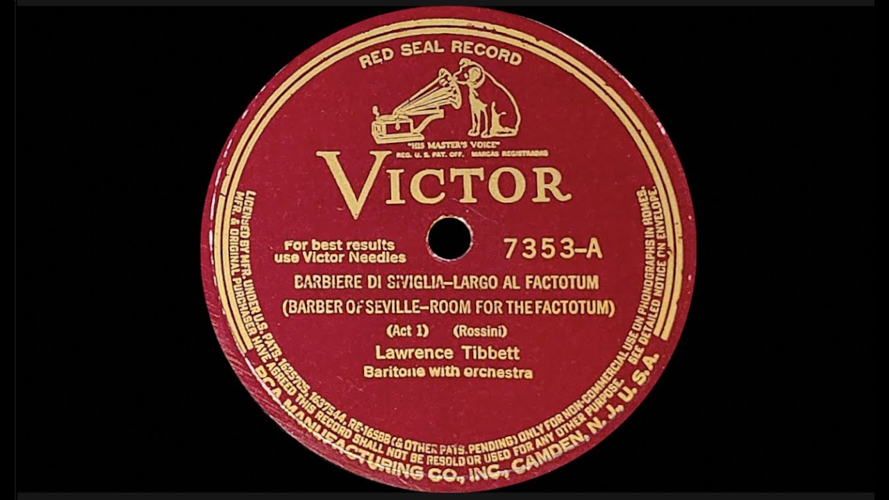 Rossini: Barbiere di Siviglia: “Largo al Factorum” by Lawrence Tibbett ...