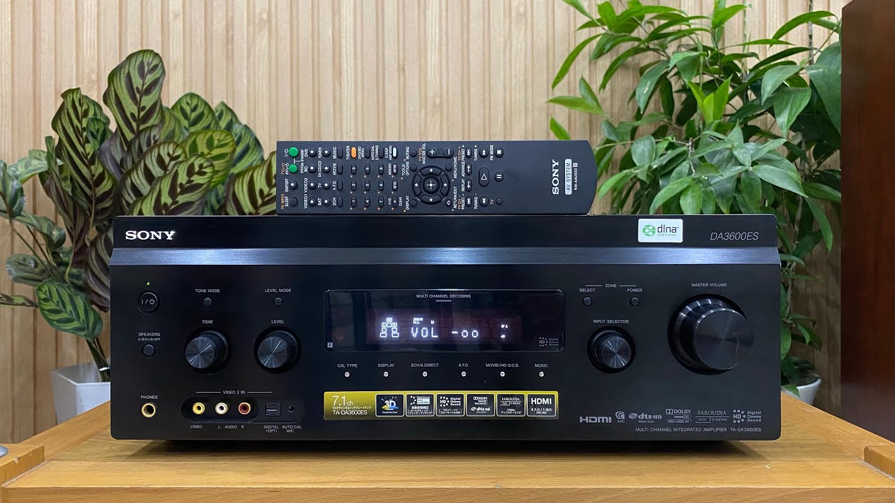 Đã bán-Sony TA-DA3600ES phay nhôm đen sang trọng HDMI,Optical, Pre out ...