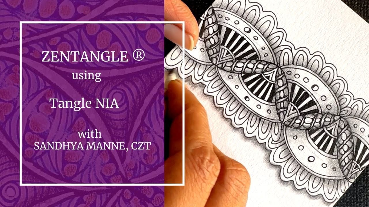 Zentangle® Mini Project with Tangle NIA, beginners tutorial - YouTube