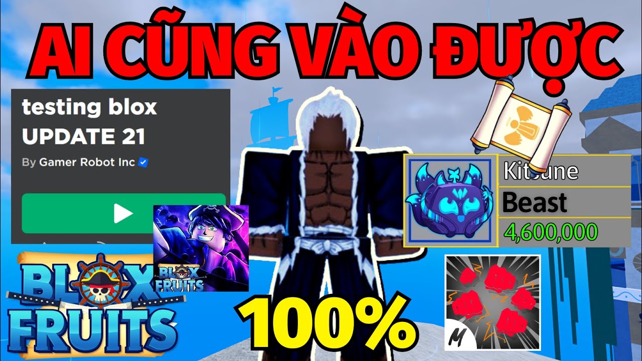Mở Server Test UPDATE 21 Mới Tất Cả Người Chơi Miễn Phí Blox Fruits ...
