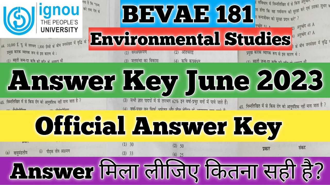 BEVAE 181 Answer Key June 2023 BEVAE 181 Environmental study Answer Key ...