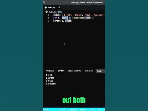 ENUMERATION in Python #programming #python #coding #pythontutorial #pythonfilter#enumeration ...