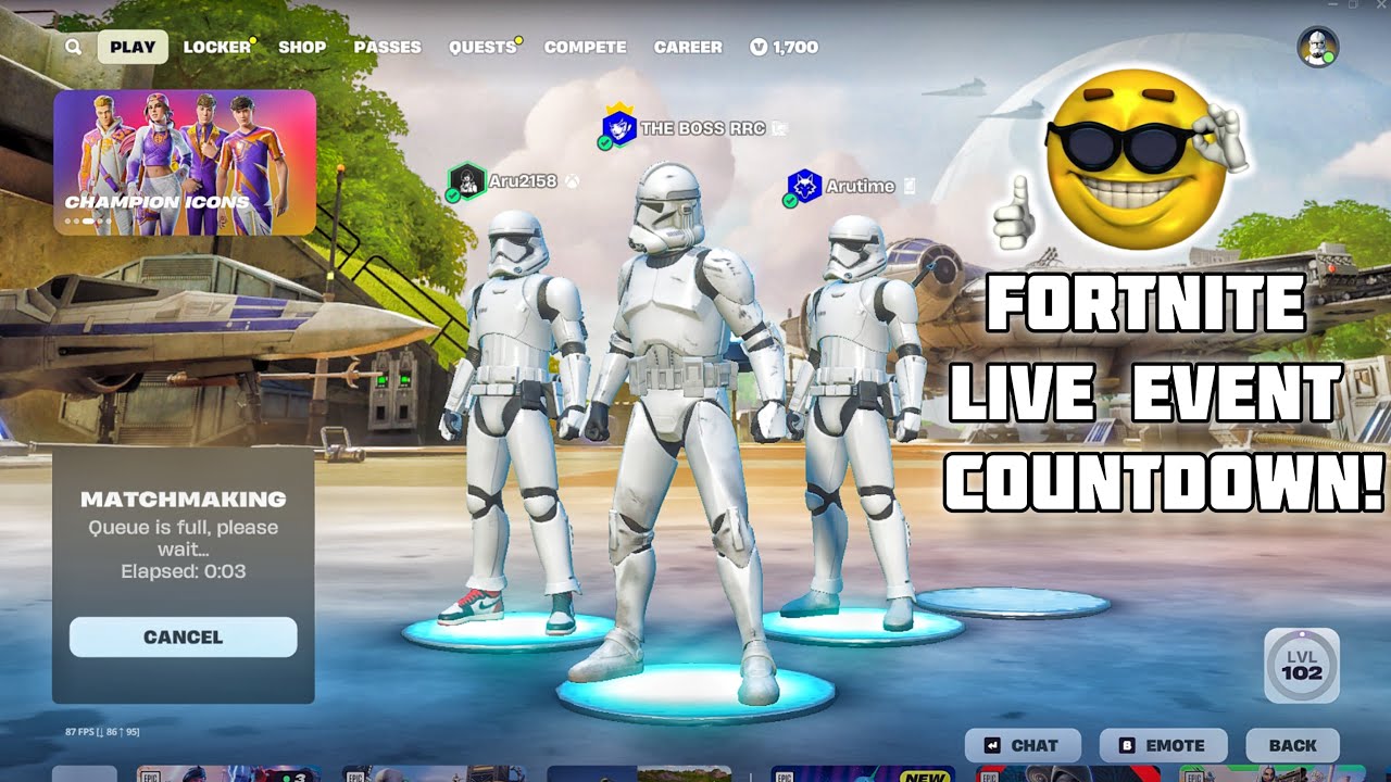 Fortnite Live Event Countdown! (live stream-210) - YouTube