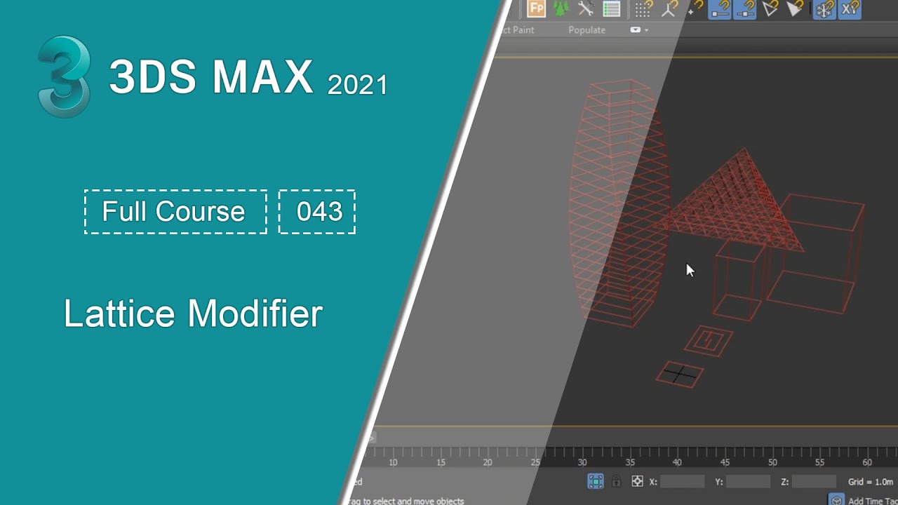 043 - الهياكل الانشائية | دورة الماكس - Lattice Modifier | 3ds Max - YouTube