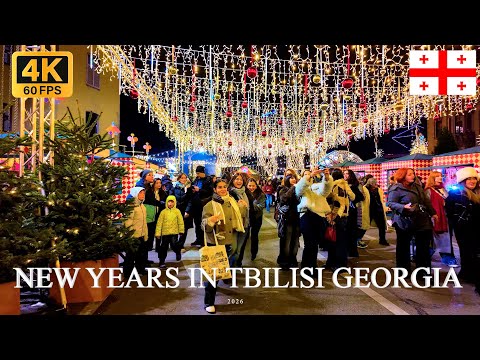 【4K】Tbilisi New Year 2026 🇬🇪 | Georgia Virtual Walking Tour | New Year City Walk