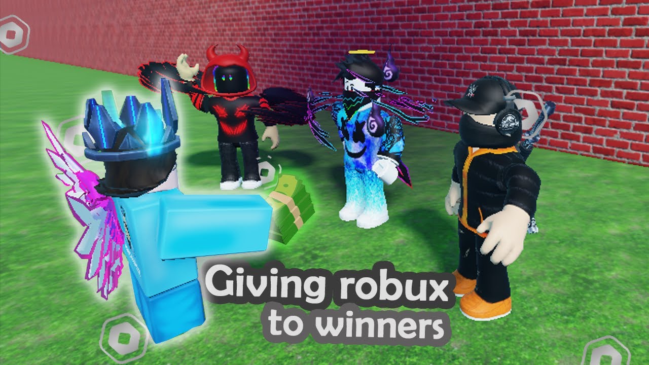 Giving RBX to the winners from the giveaway ROBLOX - YouTube