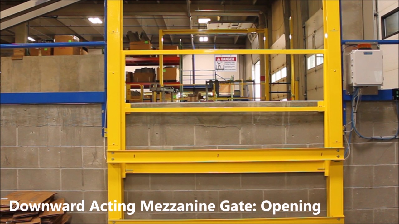 Downward Acting Mezz Gate: Open - YouTube