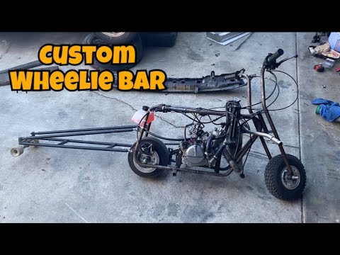 2 Stroke Mini Bike Custom Wheelie Bar - YouTube