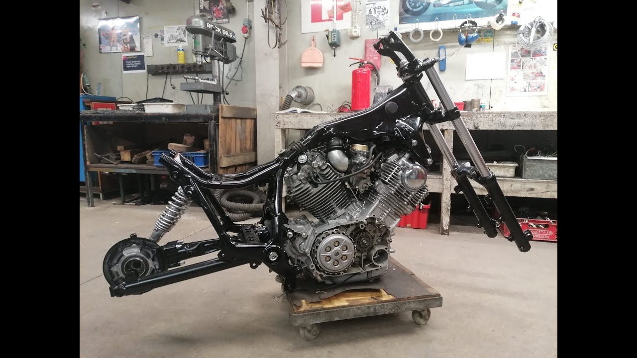 Yamaha XV750 Virago Bobber project part4 - YouTube