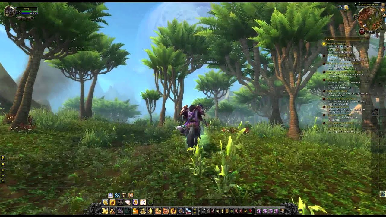 How Gorgrond Looks : Everbloom Wilds Warlords of Draenor - YouTube
