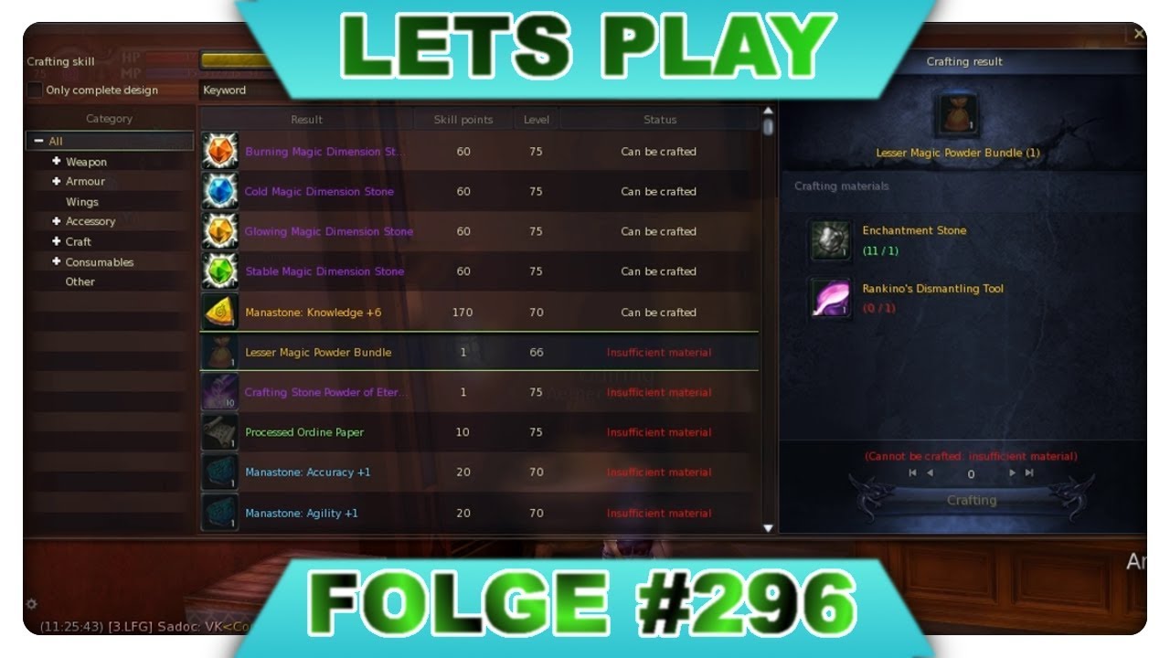 Crafting Guide - LETS PLAY AION #296 [5.8] [Deutsch] - YouTube