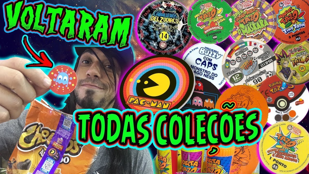 OS TAZOS VOLTARAM! VEJA TODAS COLEÇOES DE TAZOS DA ELMA CHIPS - YouTube