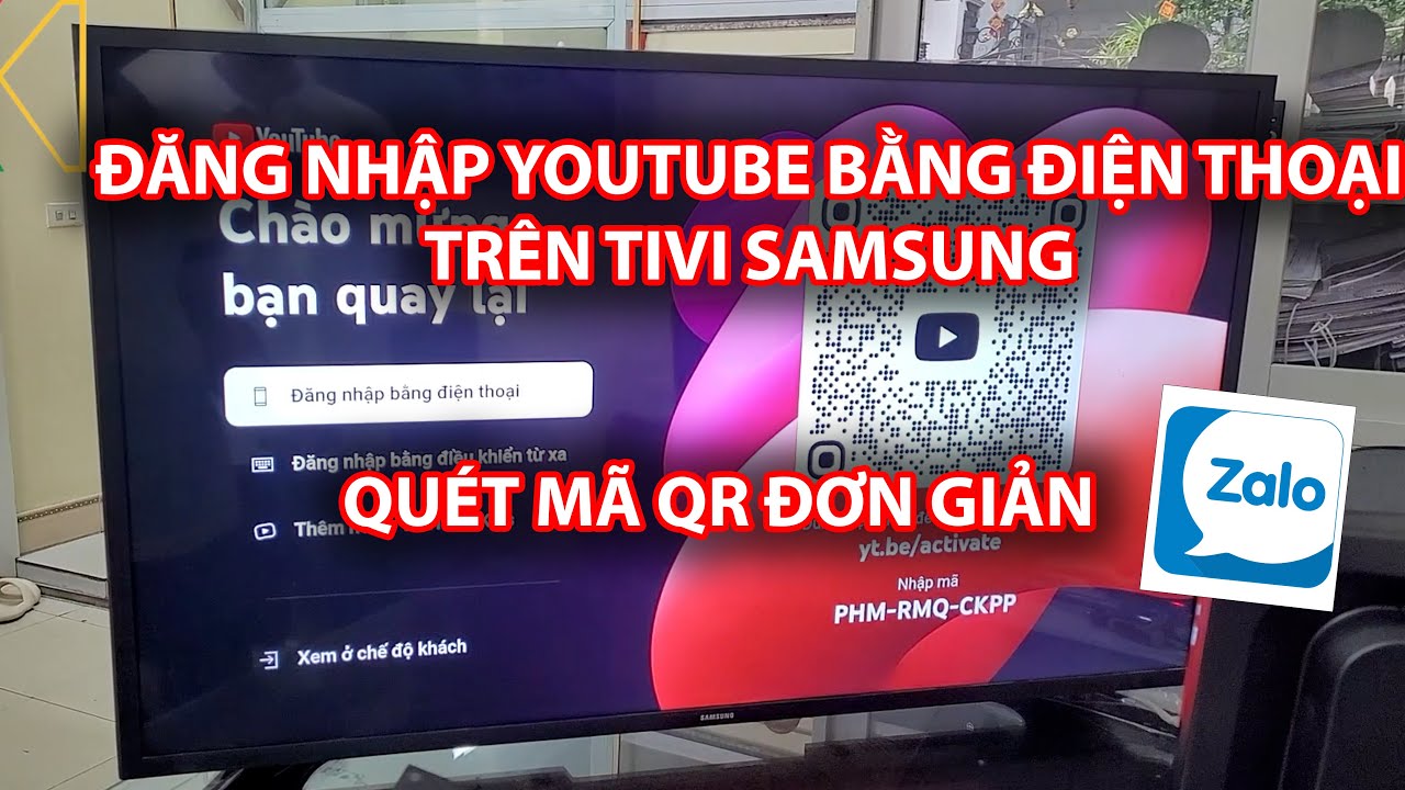 Quét mã QR để Đăng nhập Youtube trên TV | How to Sign into YouTube ...