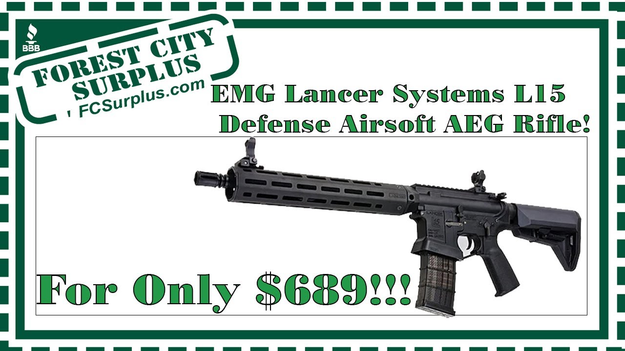 In Action! EMG Lancer Systems L15 Defense Airsoft Rifle - YouTube