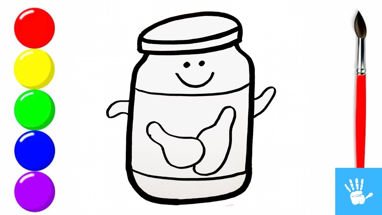 How To Draw a Cute Peanut Butter for Kids | Easy Drawing - YouTube