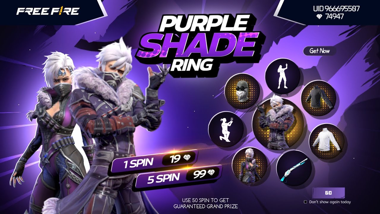 Purple Shade Bundle Return Free Fire || New Event Free Fire Bangladesh ...