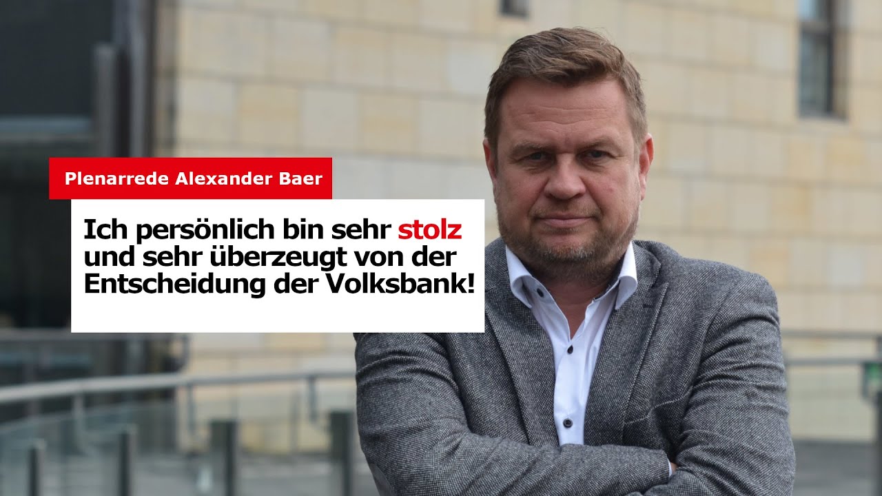 Plenarrede Alexander Baer 19.02.2025: Antrag der AFD zur Kontokündigung ...