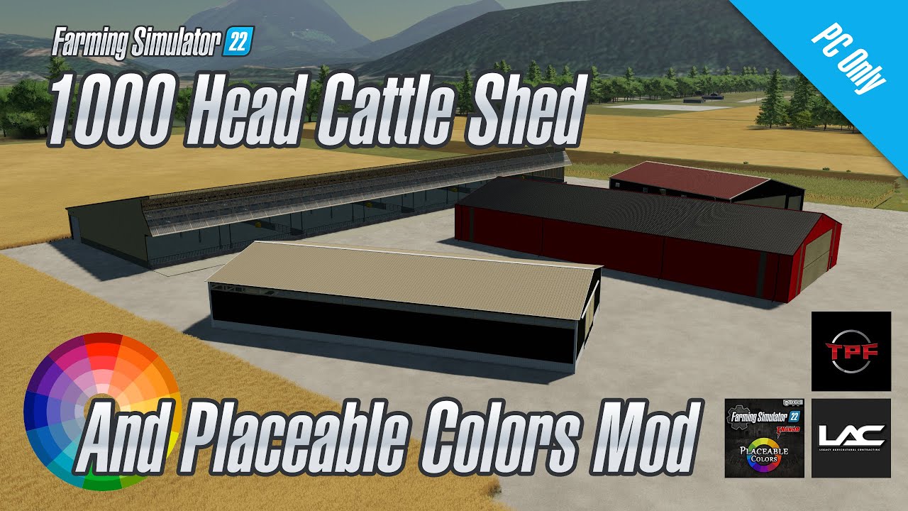Some of the Best Sheds in FS22 Now with Placeable Colors - FS22 - YouTube