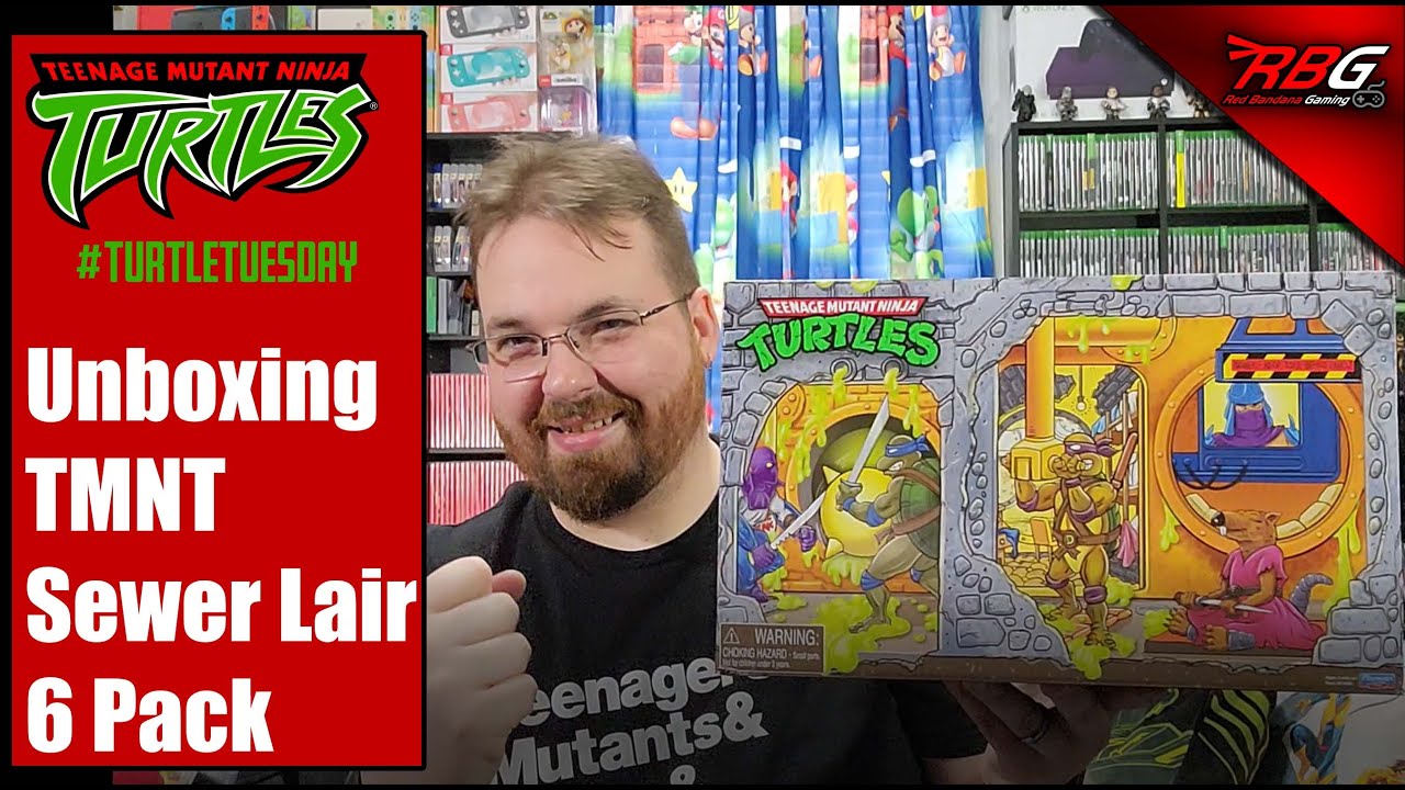 Unboxing the TMNT 6 Pack Classic Collection Sewer Lair Edition - Red ...