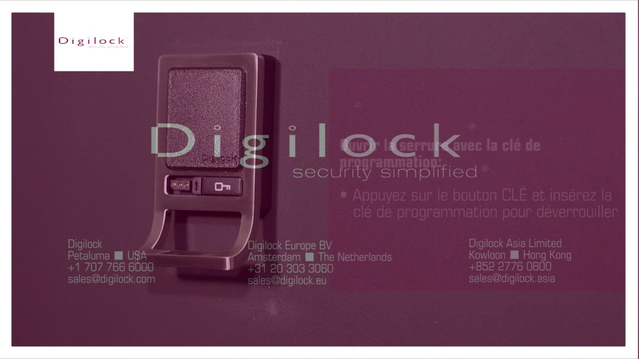 Comment faire fonctionner la serrure RFID Digilock 4G avec la clé de ...