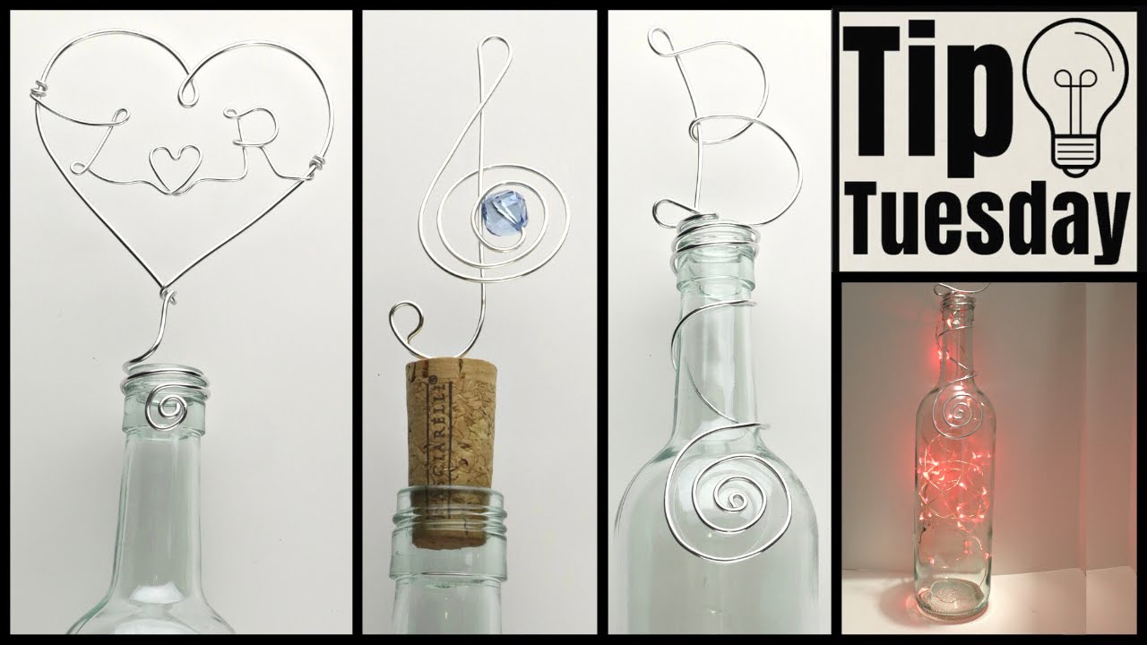 Wire Wine Bottle Ornament Wedding Decor Tutorial - YouTube