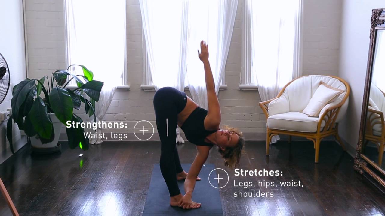 How to do a Forward Fold with a Twist stretch - YouTube