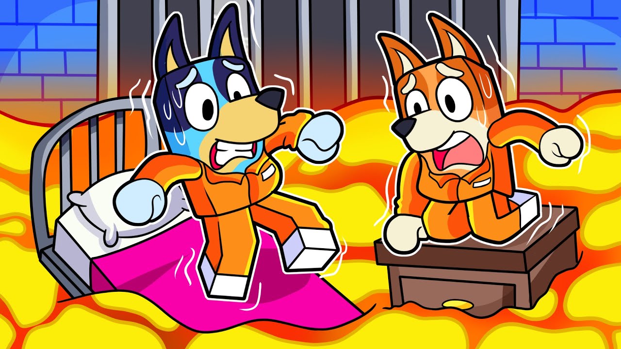 EL SUELO ES LAVA CON BLUEY Y BINGO en ROBLOX! 🔥 LAS AVENTURAS DE BLUEY ...