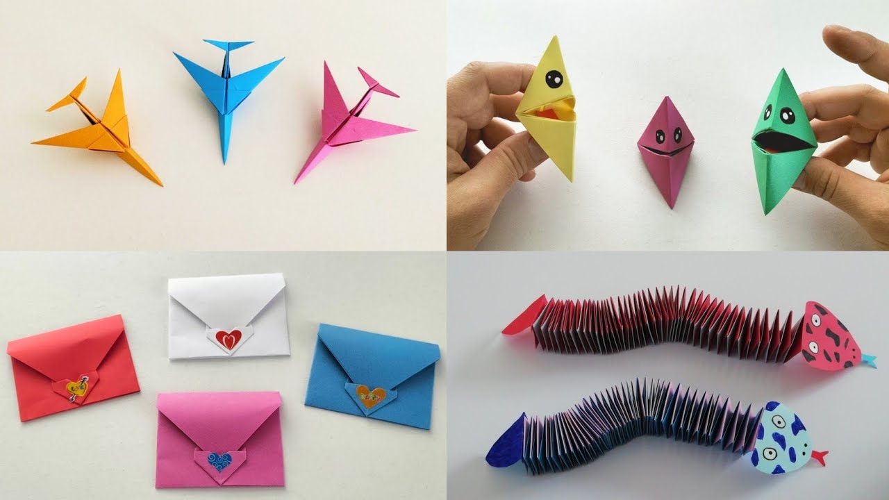 Kağıttan neler yapılır? /4 kolay Origami yapımı - YouTube