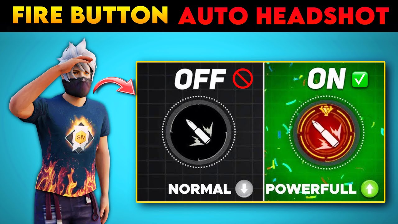 2025 FIRE BUTTON SIZE & AUTO HEADSHOT TRICK + POSITION || NEW HEADSHOT ...