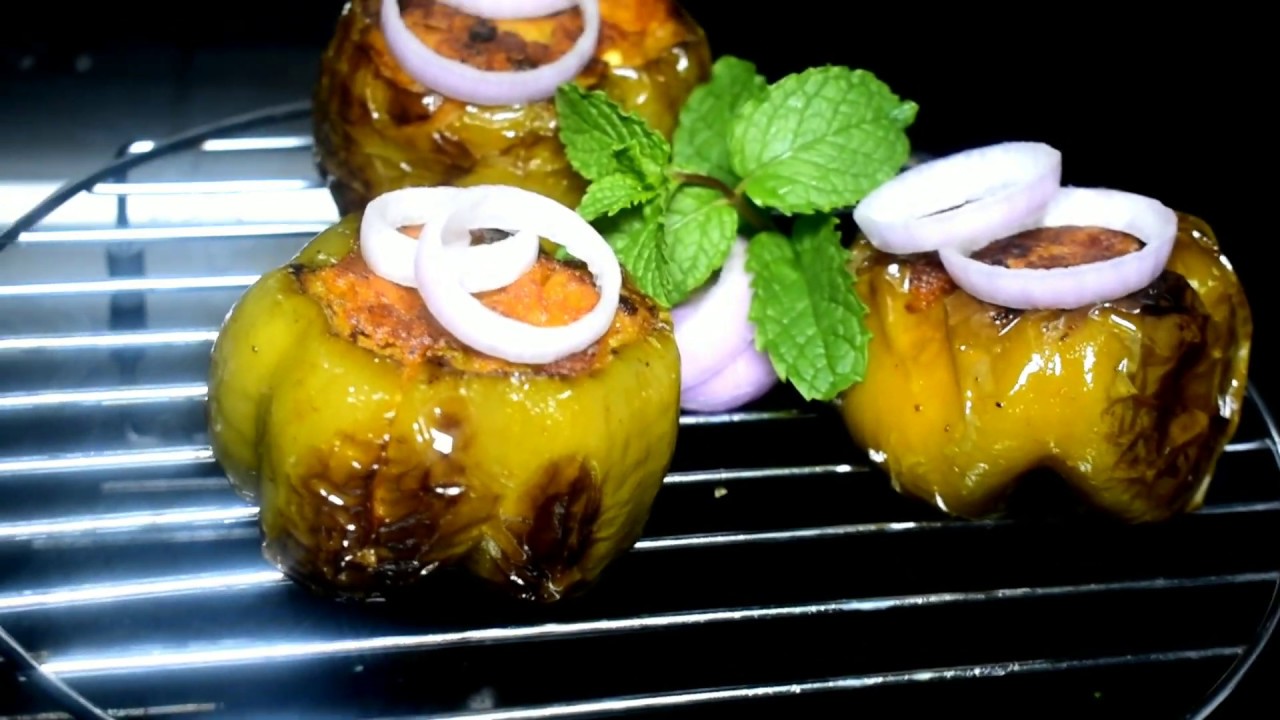 Stuffed capsicum in two ways||patato stuffed capsicum || egg stuffed ...