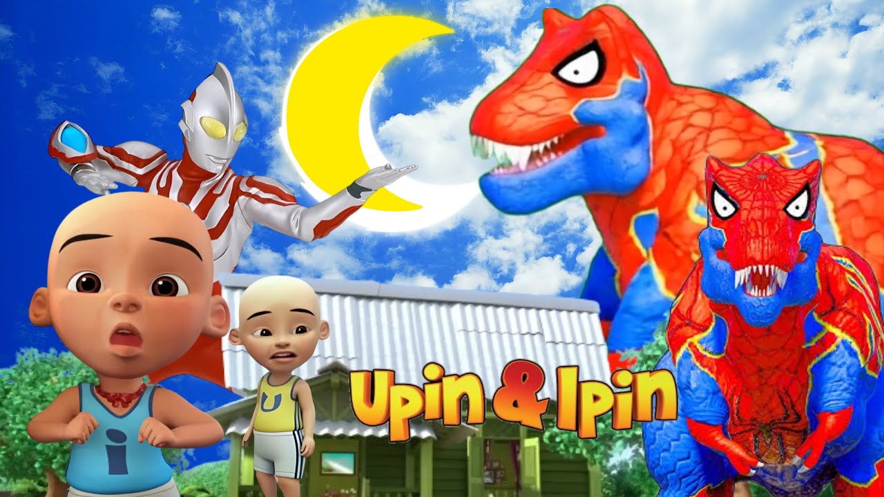 Upin Ipin Takut Ada Tirex Dinosaurus Spiderman Merah Berbadan Gembul ...
