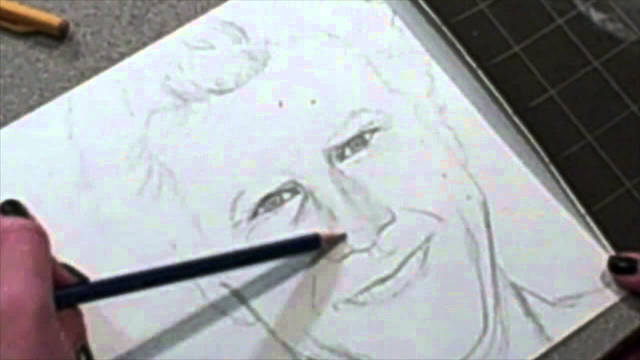 Josie Clark Drawing Will Ferrell in Art I Time Lapse - YouTube