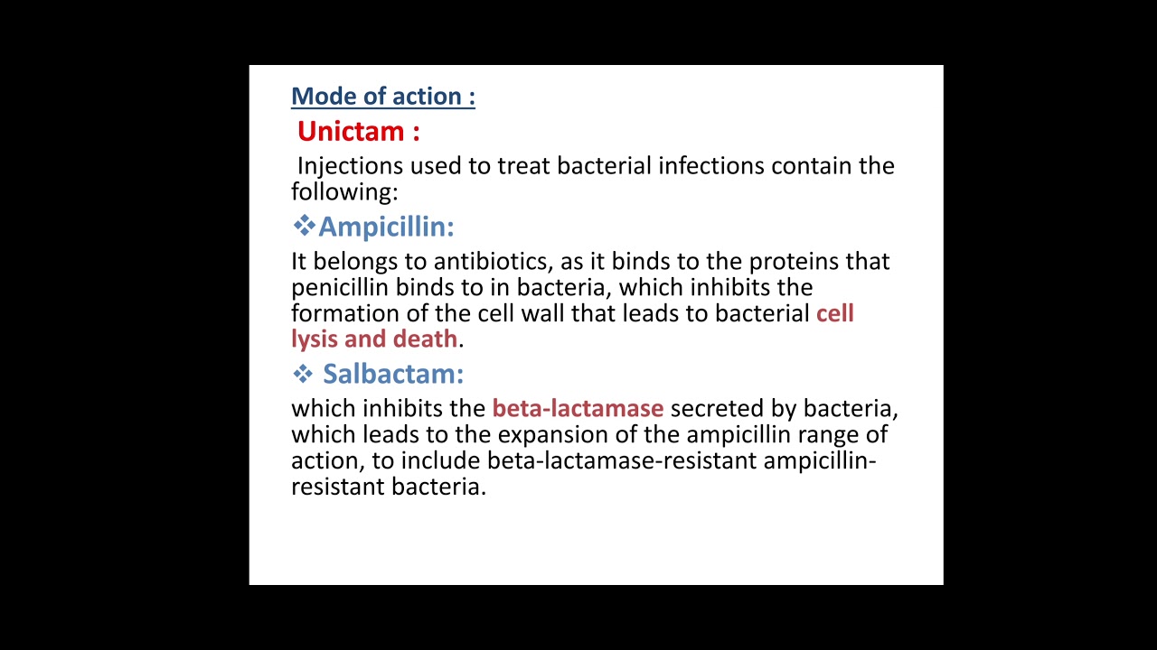 Unictam Antibiotic combination , faculty of pharmacy , MTI University ...