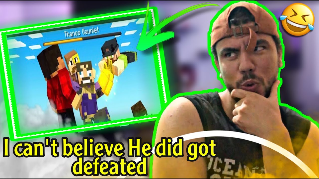 Playing as IMMORTAL THANOS in Minecraft (Insane Craft) REACTION - YouTube
