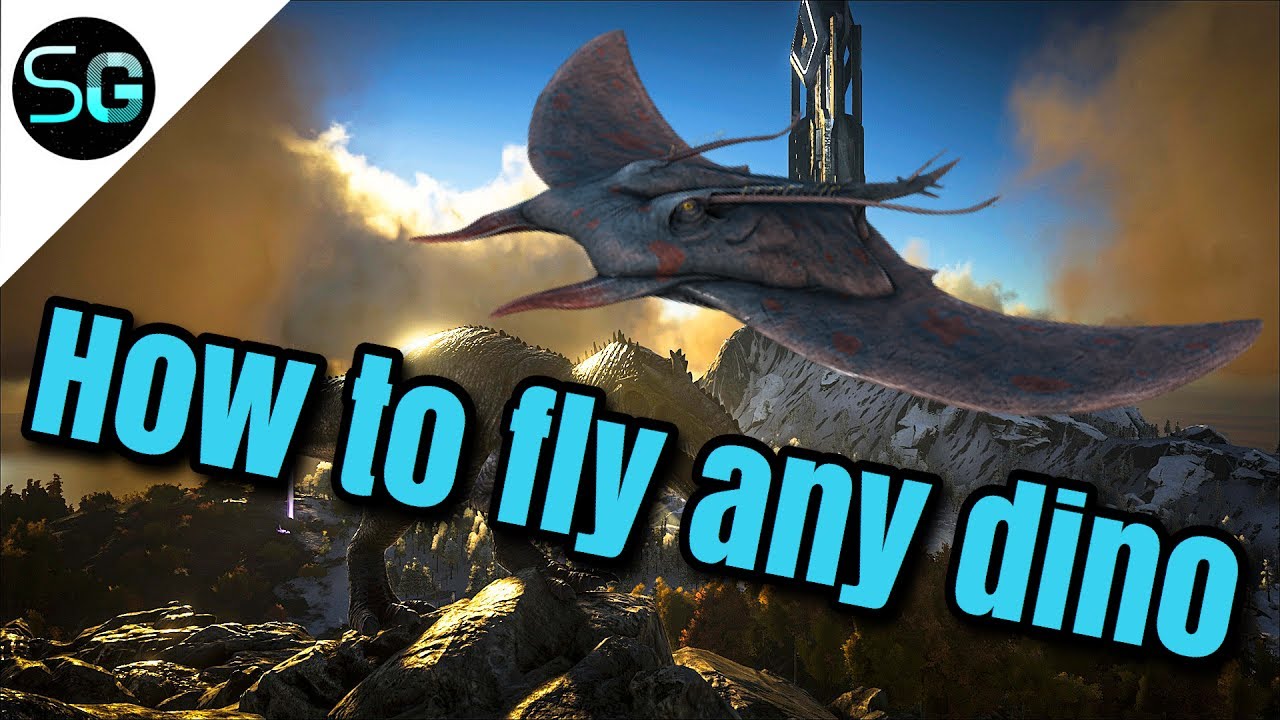 How To Fly On Any Dino In Ark!!!!!!!! - YouTube